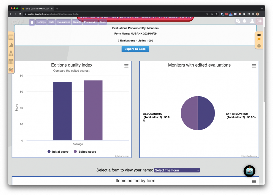 Improving Analysis of Edited Evaluations - CYF